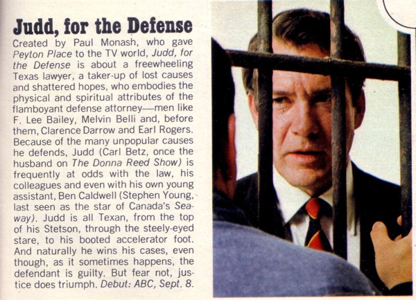 Judd for the Defense Video Info